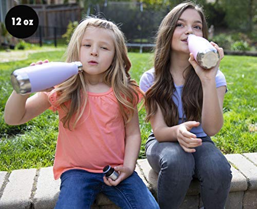 MIRA Child Lunch Bundle with 13.5oz Insulated Food Jar (Pink) and 12oz Insulated Cola Shaped Bottle (Pink)