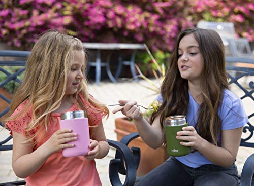 MIRA Child Lunch Bundle with 13.5oz Insulated Food Jar (Pink) and 12oz Insulated Cola Shaped Bottle (Pink)