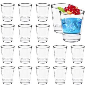 farielyn-x 16 pack 1.5-ounce heavy base shot glass set, whiskey shot glass, clear glass