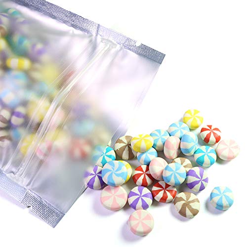 Clear Window Standup Colored Metallic Mylar Ziplock Bag (100 Bags) (Blue, Standup | 3.5oz)