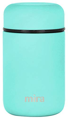 MIRA Child Lunch Bundle with 13.5oz Insulated Food Jar (Teal) and 12oz Insulated Cola Shaped Bottle (Teal)