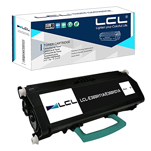 LCL Remanufactured Toner Cartridge Replacement for Lexmark E360H11A E360H21A 9000 Pages E360,E360d, E360dn, E360dt, E360dtn, E460d, E460dn, E460dw, E460dtn, E462dtn (1-Pack Black)