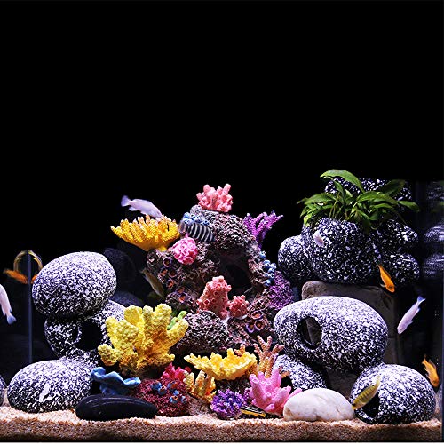 Danmu 1Pc of Polyresin Coral Ornaments, Aquarium Coral Decor for Fish Tank Aquarium Decoration 4 1/2" x 2 1/2" x 2 3/5"