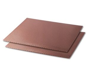 heat resistant, non-slip, metal counter / table protector mat, large - 14" x 17" - 2 pack - copper color