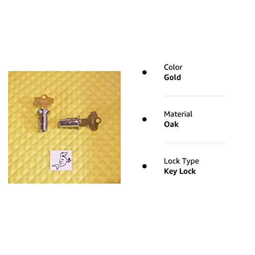 Northwestern, Eagle, Oak, A&A, KOMET Gumball Machine #17001 (2) Locks & Keys 1/4" Threaded to Locking Rod