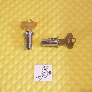 northwestern, eagle, oak, a&a, komet gumball machine #17001 (2) locks & keys 1/4" threaded to locking rod