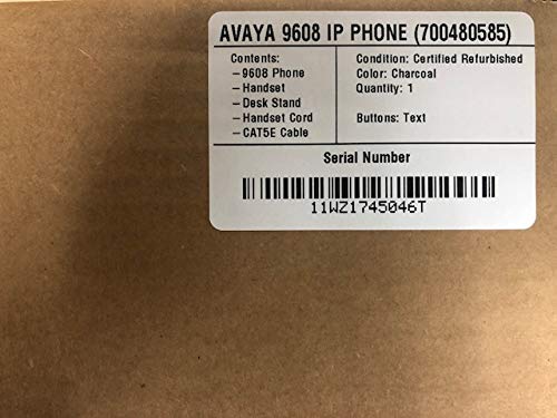 Avaya 9608 IP Phone with New Handset and Cables 700480585 (Renewed)