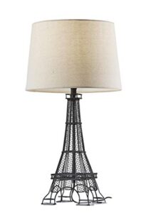 adesso sl5001-01 eiffel tower table lamp, black