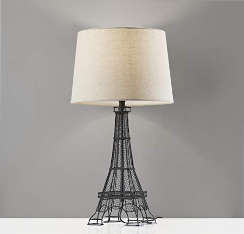 Adesso SL5001-01 Eiffel Tower Table Lamp, Black