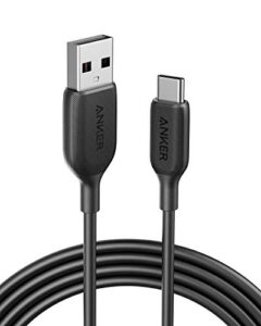 usb type c cable, anker powerline iii usb-a to usb-c fast charging cord (10 ft), compatible with samsung galaxy s10 s9 plus s8 plus, lg v20 g7 g6 g5, sony xz, and more