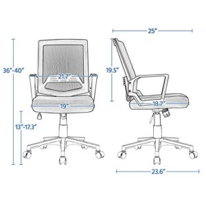 Topeakmart Ergonomic Mesh Office Chair, Executive Rolling Swivel Chair, Computer Chair with Lumbar Support Desk Task Chair for Women, Men(Black)