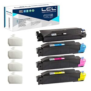 lcl compatible toner cartridge replacement for kyocera tk5152 tk-5152 tk-5152k tk-5152c tk-5152m tk-5152y 1t02ns0us0 1t02nscus0 1t02nsbus0 1t02nsaus0 (4-pack black cyan magenta yellow)