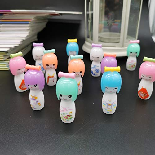 Baby bells Cartoon Small Fresh Japanese Doll colored gel pens, writing 0.38mm black ink roll pen (12PCS)