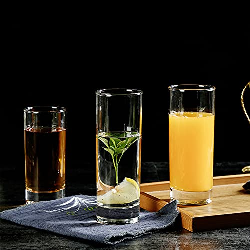 Glass Cups 10 oz,QAPPDA Clear Highballl Glass Cocktail Glass Drinking Glasses For Kitchen,Heavy Base Water Cup For Juice,Cocktails,Beverages,Drinking Cups Beer Cups Set Of 12 KTY1002