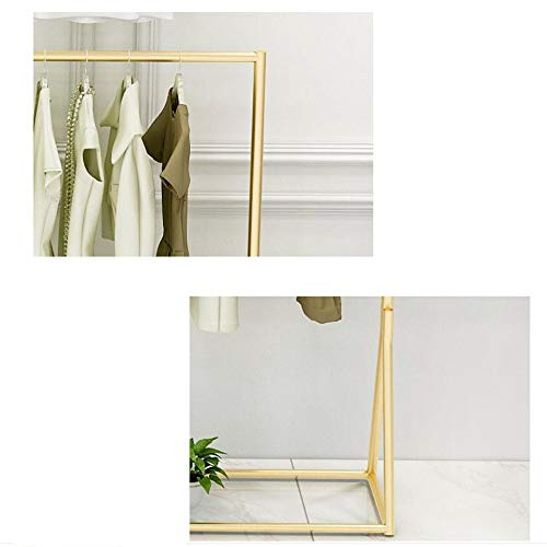 Floorstanding Wild Clothes Rail,Iron Environmental Protection Heavy Duty Clothes Rail,Simple, Solid/Golden / 120cm