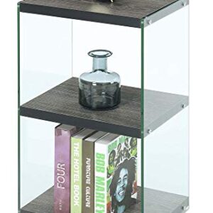 Convenience Concepts SoHo 3 Tier Tower Bookcase, Weathered Gray