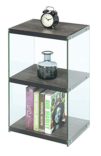 Convenience Concepts SoHo 3 Tier Tower Bookcase, Weathered Gray