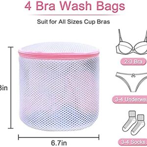 JMEXSUSS Premium Laundry Bag Mesh Wash Bags for Wash Bras Lingerie and Delicates with Premium Zipper (4 Set)