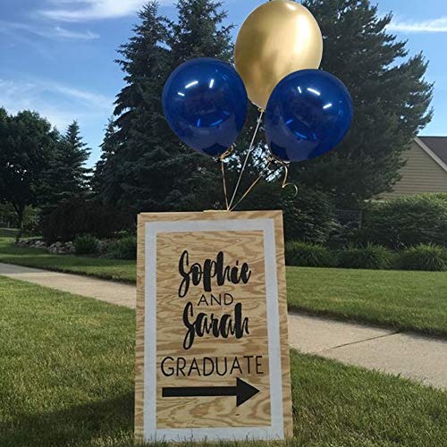 Boy's Party Decorations 60pcs 12in Navy Gold Confetti Metallic Chrome Balloons for Baby Shower Birthday Wedding Party Decorations