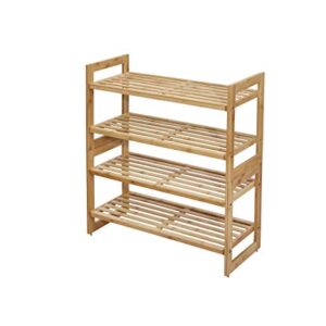 TRINITY Basics 2-Tier Stackable Bamboo (2 Pack) Shoe Rack