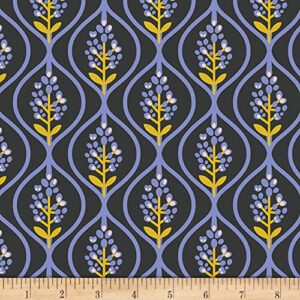 art gallery fabrics art gallery day trip bluebonnet midnight fabric, black