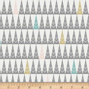 art gallery fabrics art gallery little town tree farm lit fabric, white