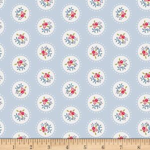 art gallery fabrics art gallery charleston pavilion teacup fabric, blue