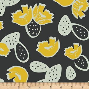 art gallery fabrics art gallery day trip cactus bloom moonlight fabric, black