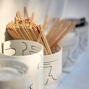 Wood Coffee Stirrers Stir Sticks - 500 Biodegradable Disposable Wooden Beverage Mixer with Round Ends, Made with Natural Birch Wood, Eco-Friendly BPA Free Swizzle Drinks Sticks (7.5 Inch 500 Count)