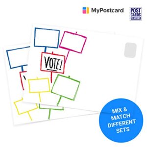 vote signs - postcards to voters by tony the democrat (mix and match set sizes) (64)