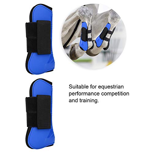 1 Pair Horse Jumping Protection Boot, Equine Knee Boot Jumping Riding Horse Tendon Boots Wrap(Blue)