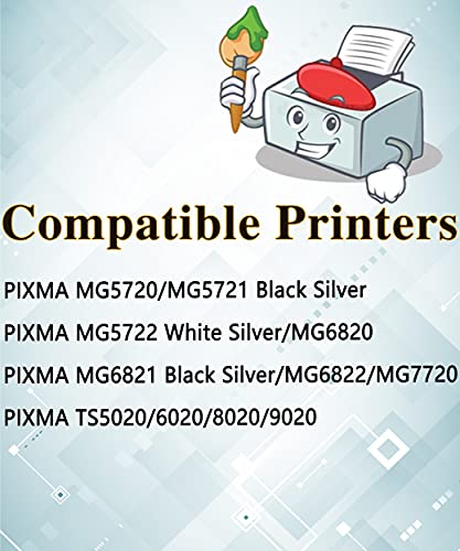 Compatible (4-Pack, Large Black) PGI 270XL PGI-270XL Ink Cartridge Used with Canon PIXMA MG6820 MG6821 MG5720 MG5721 MG5722 MG7720 TS5020 TS6020 TS8020 TS9020 Printer, Sold by MuchMore