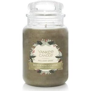 yankee candle returning classic holiday sage large jar candle