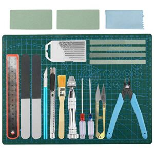 WMYCONGCONG 38 PCS Gundam Model Tools Kit Model Basic Tools Craft Set Hobby Building Craft Set for Model Assemble Building Repairing Fixing Green