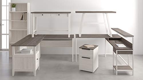 Signature Design by Ashley Dorrinson Modern Farmhouse 47" Home Office Writing Desk, Gray & White