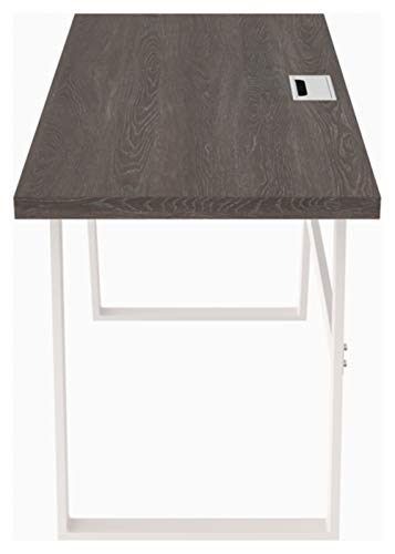 Signature Design by Ashley Dorrinson Modern Farmhouse 47" Home Office Writing Desk, Gray & White