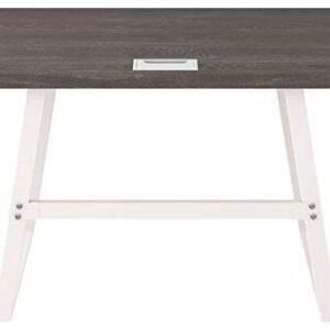 Signature Design by Ashley Dorrinson Modern Farmhouse 47" Home Office Writing Desk, Gray & White