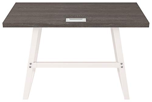 Signature Design by Ashley Dorrinson Modern Farmhouse 47" Home Office Writing Desk, Gray & White