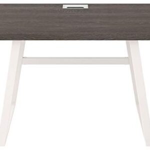 Signature Design by Ashley Dorrinson Modern Farmhouse 47" Home Office Writing Desk, Gray & White