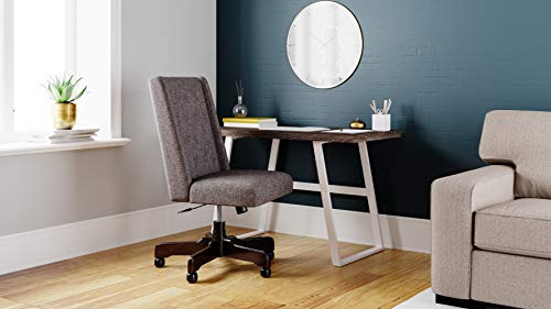 Signature Design by Ashley Dorrinson Modern Farmhouse 47" Home Office Writing Desk, Gray & White