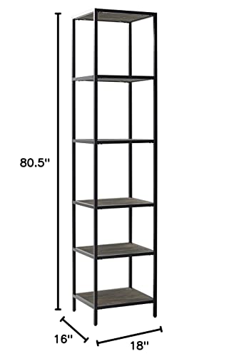 Crosley Furniture Jacobsen Narrow Etagere, Brown Ash