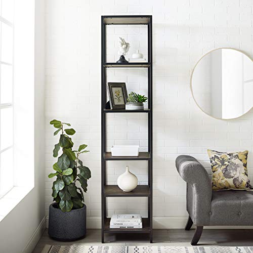 Crosley Furniture Jacobsen Narrow Etagere, Brown Ash