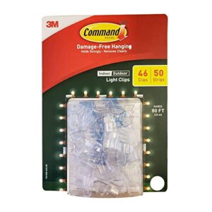 command indoor outdoor vinyl light clips with 46 clips 50 strips hangs 80 ft