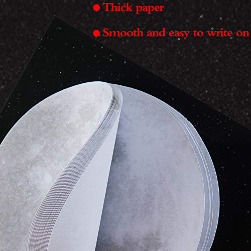 12 Pieces Planet Sticky Notes Earth Moon Sticky Notes Planet Self-Adhesive Notes Cute Self-Stick Memo Pad Notes for School Classroom Office Notebook