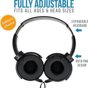 Classroom Headphones for Students (5 Pack) - On-Ear Premium Bulk Headphones: Perfect for Kids All Ages K-12 in Schools (Great Value, Class Set, Durable, Noise Reducing, Comfortable Fit, Easy-to-Clean)