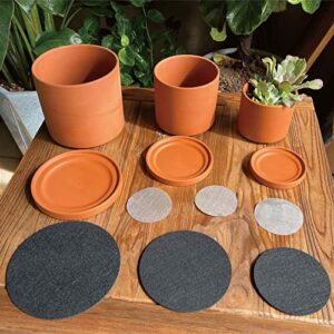 D'vine Dev Terracotta Pots for Plants, 4.2 Inch 5.3 Inch 6.5 Inch, Succulent Planter Pot with Drainage and Saucer, 40-A-T-1