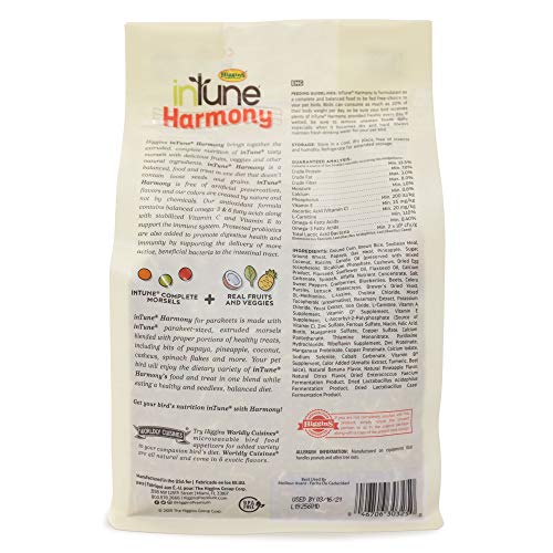 Intune Higgins Harmony Parakeet Food 2Lb, Multicolor (038220)