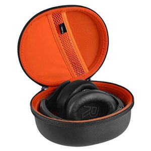 Geekria Shield Headphones Case Compatible with Soundcore by Anker Life Q20+, Life Q20, Soundcore Life Q10 Case, Replacement Hard Shell Travel Carrying Bag with Cable Storage (Black)