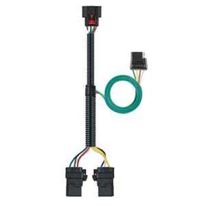 curt 56429 vehicle-side custom 4-pin trailer wiring harness, fits select chevrolet equinox, gmc terrain , black