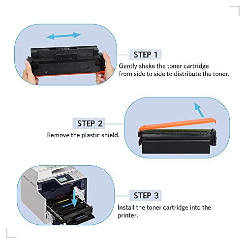 Leize Compatible Toner Cartridge Replacement for Canon 055H 055 CRG-055H for Canon Color imageCLASS MF741Cdw MF743Cdw MF745Cdw MF746Cdw LBP664Cdw Printer (High Capacity 4-Pack, KCMY)